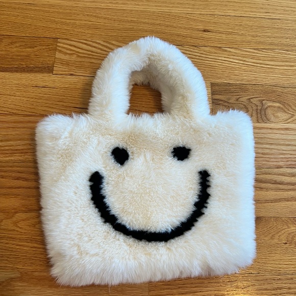 Accessories | Girls Fuzzy Smiley Face Tote | Poshmark